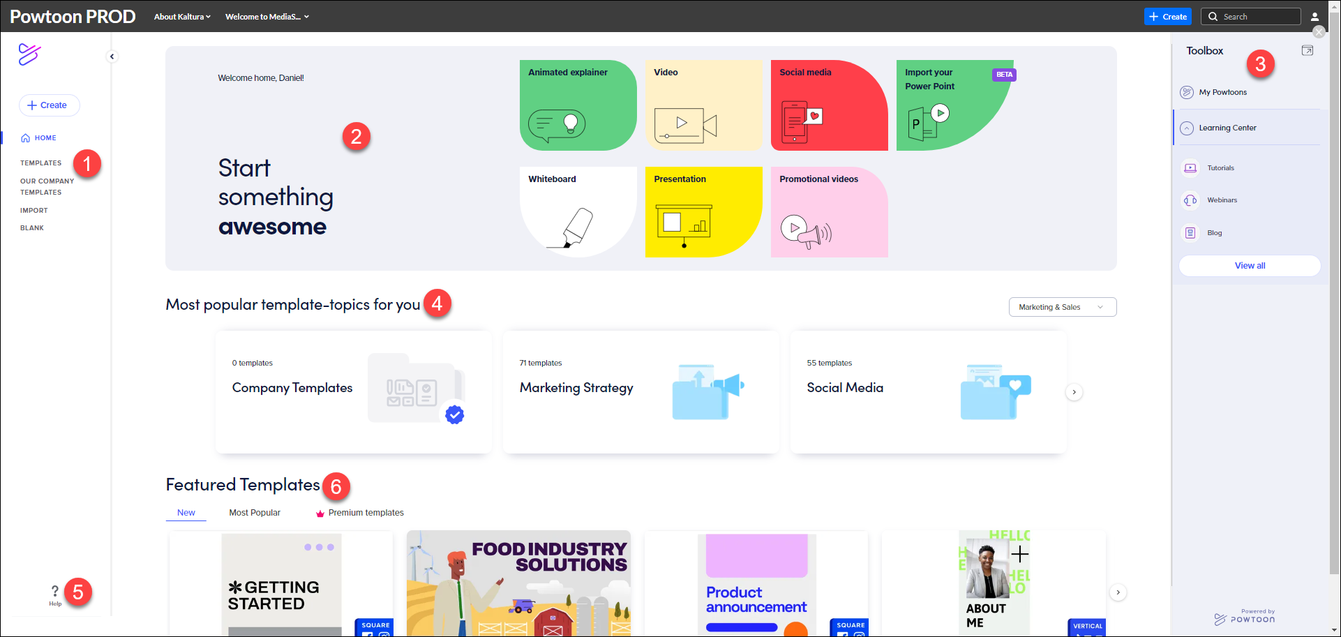 Introduction to the Powtoon Workspace – Kaltura