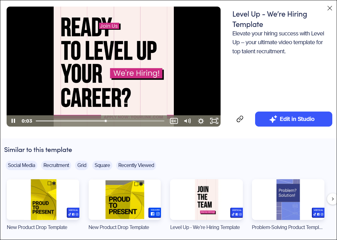 Creating a Powtoon from a Template in the Workspace – Kaltura